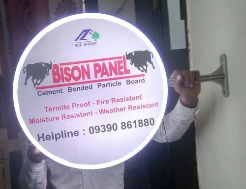 Plastic Round LED Sign Board 18 Inch For Advertisement Use at Rs 750 in ...