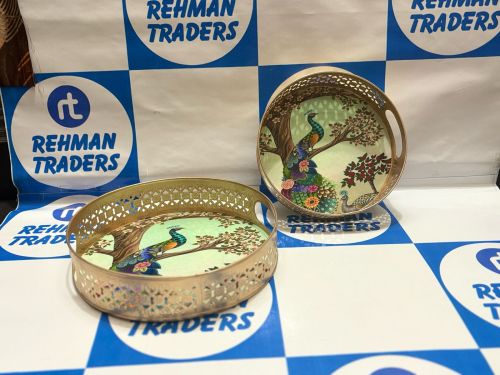 Rehman Traders Metal Cow Pichwai Tray 26*26*6 Cm, Two Sizes at Rs 300 ...
