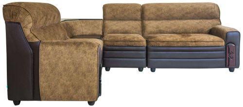 Fabric + Leatherette Knight Corner Sofa at Rs 53000 in Bangalore - ID ...