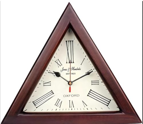 Wooden Triangle Wall Clock, Color : Brown at Rs 400 in Dhenkanal - ID ...