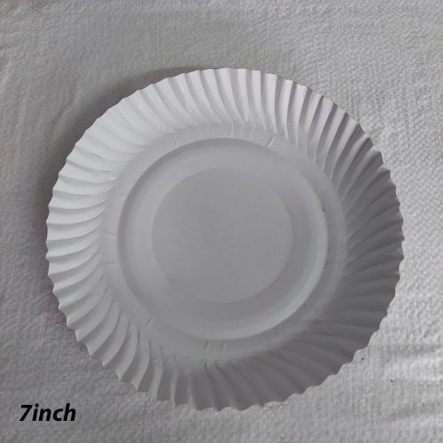 7inch White Disposable Paper Plate, Shape : Round at Rs 1.25 in Vellore ...