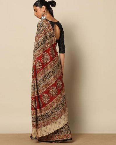 Vastrakala Printed Kalamkari Cotton Sarees, Color : Multi Color at Rs 950 in Chennai