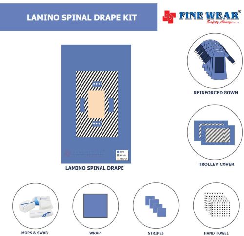 Fine Wear Plain Non-Woven Lamino Spinal Drape Kit, Color : Blue at Rs ...