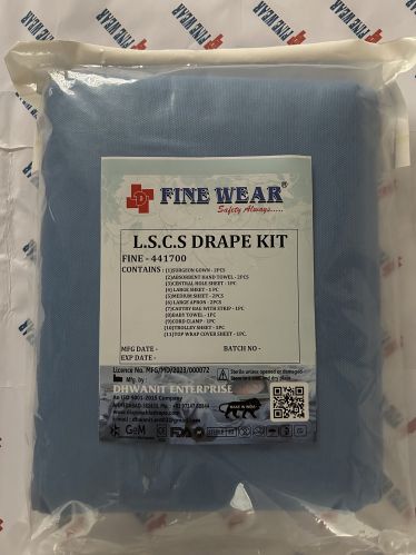 Fine Wear Plain Non-Woven Lscs Drape Kit, Color : Blue for Ophthalmic ...