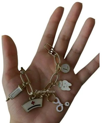 Polished Metal Minimalist Doctor Chain Badge, Color : Silver at Rs 599 ...