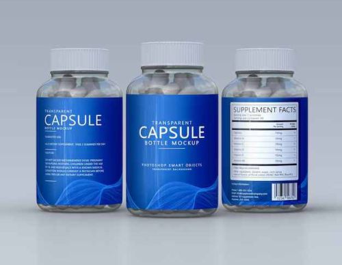 Plastic Transparent Capsule Bottle Label, Design : Customizable at Best ...