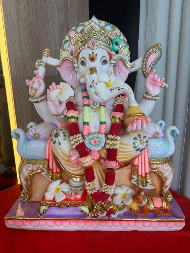 Multicolor Marble Lord Ganesha Statue at Best Price in Alwar - ID: 8345784